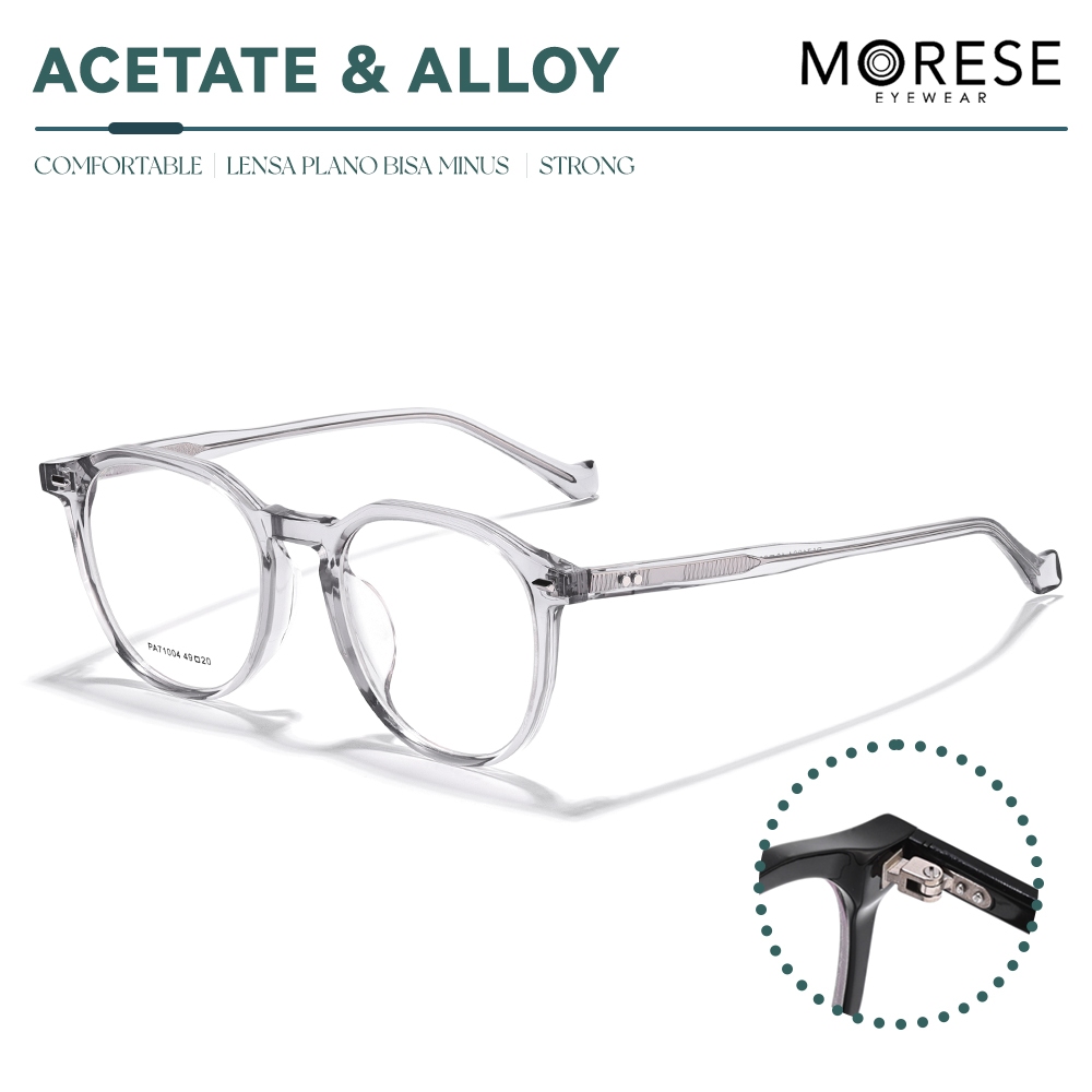 Jual Morese Frame Kacamata Acetate & Alloy Model Semi Kotak Modis Bahan ...