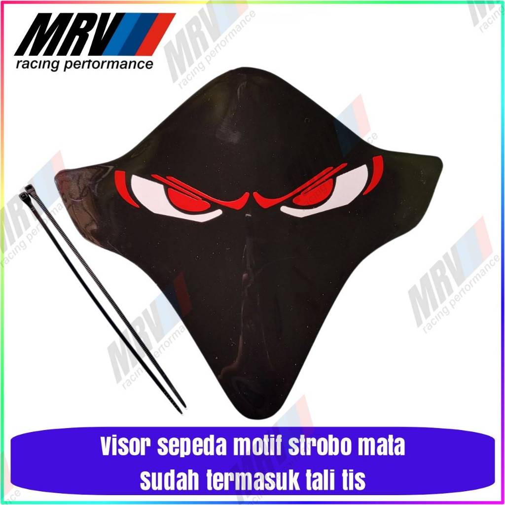 Jual Visor Sepeda motif mata keren+ tali tis | Shopee Indonesia