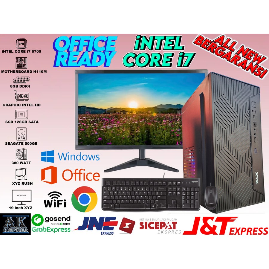 Jual PC FULLSETT iNTEL CORE i7 6700 Gen 6Th + RAM 8GB + SSD 128GB + HDD ...