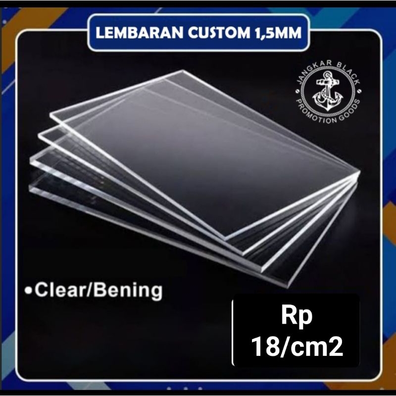 Jual 1,5mm Akrilik Acrylic Bening Custom Potongan Bebas | Shopee Indonesia