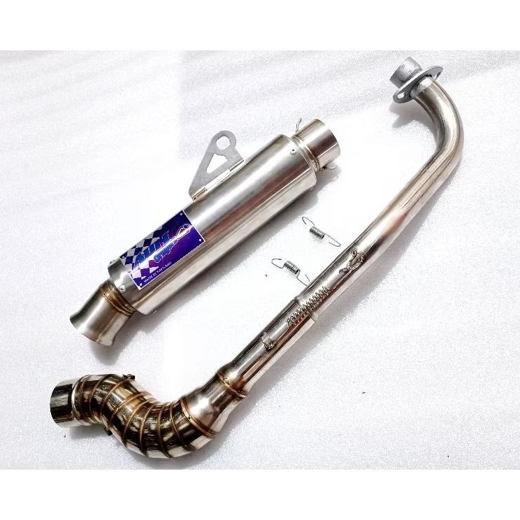 Jual Aun Pipe canister conical open specs exhaust pipe for Wave 125 Xrm ...
