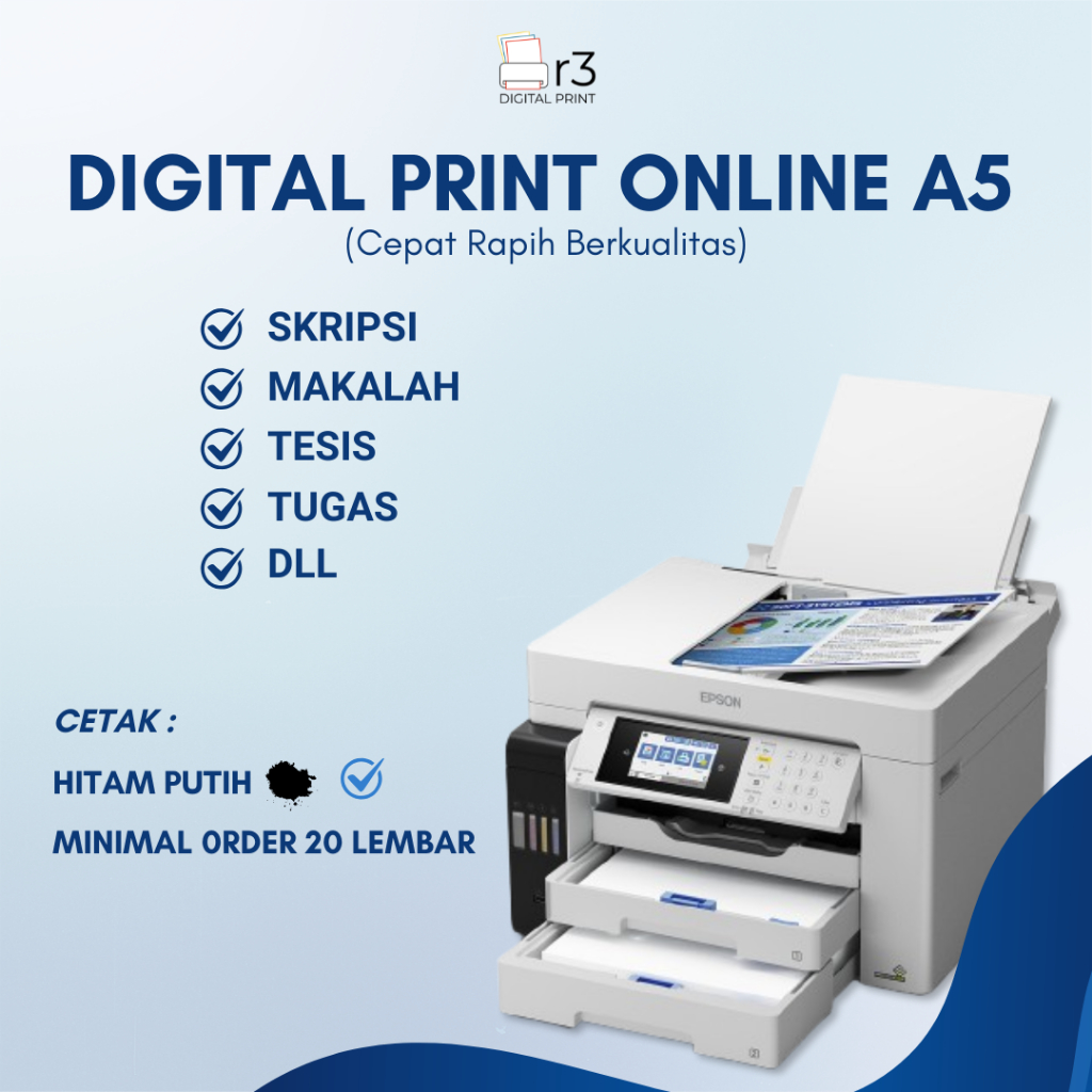 Jual PRINT HITAM PUTIH DOKUMEN A5 | Shopee Indonesia