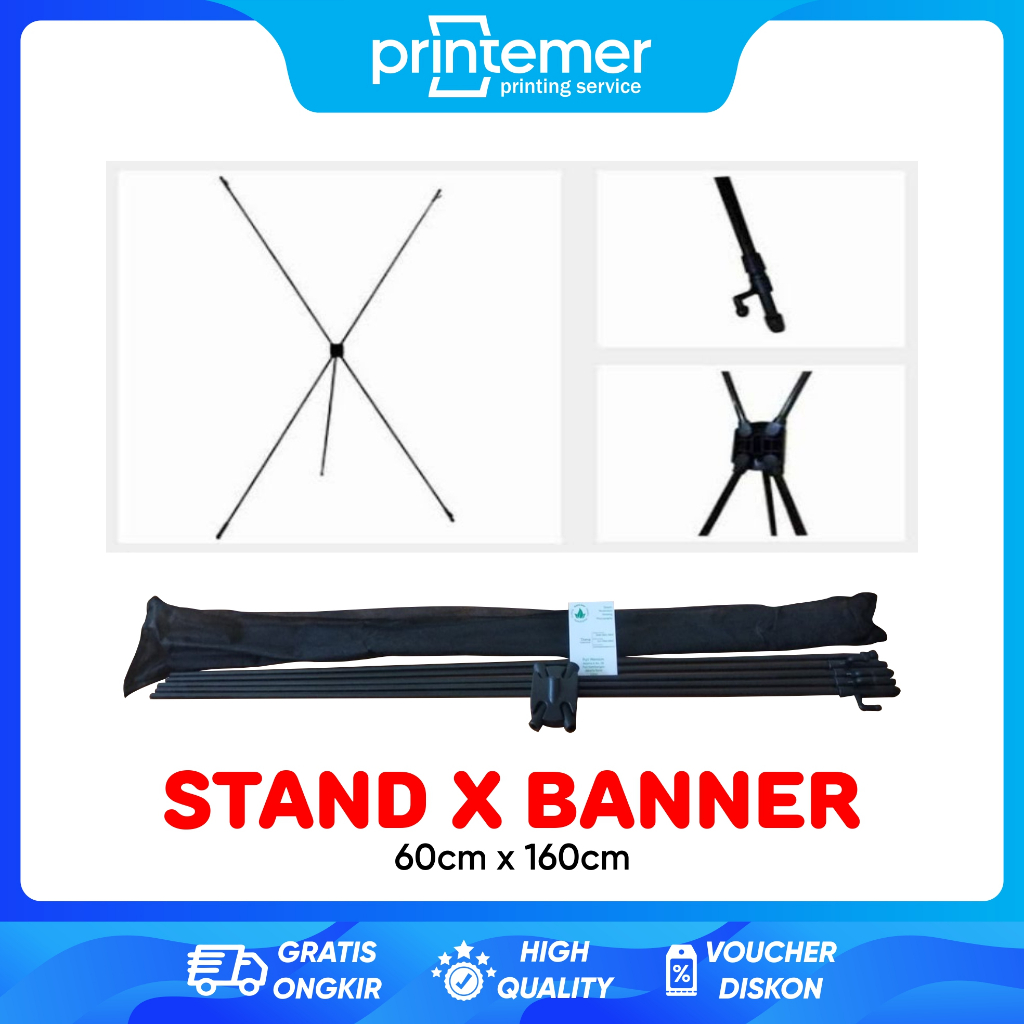 Jual Stand X Banner Turtle Fiber Colok | 60cm x 160cm | Shopee Indonesia