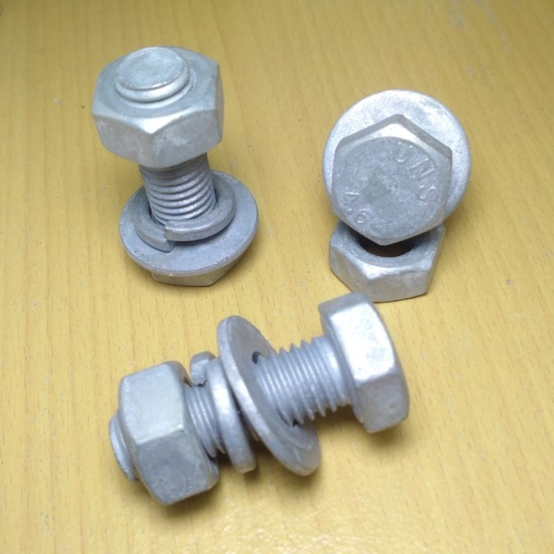 Jual baut mur hdg m14 x 50mm pitch drat x 2.0 galvanis hotdip grade 4.6 kunci 22 | Shopee Indonesia