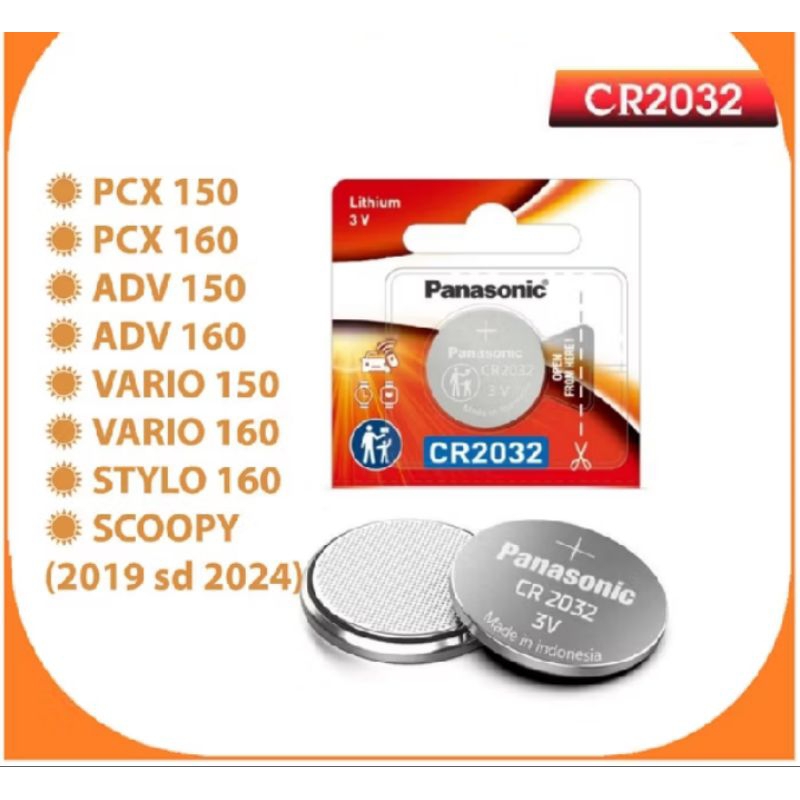 Jual Baterai 2032 , 2016 ,2025 Baterai Koin Panasonic( 2032 Untuk Motor ...