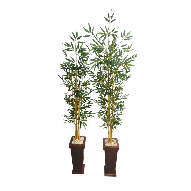 Jual pohon bambu set pot / pohon bambu tiruan / pohon bambu artificial ...