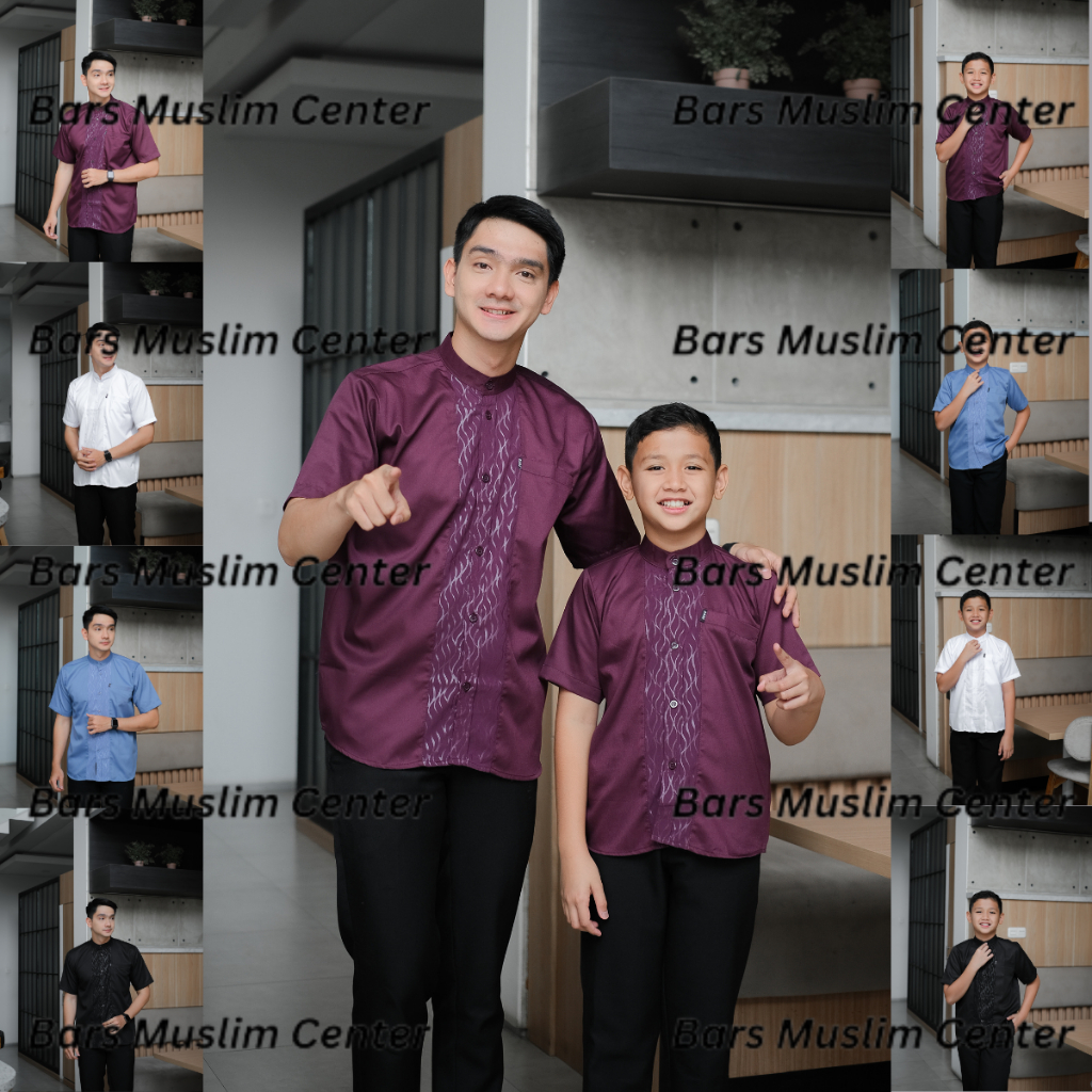 Jual BARS MUSLIM Baju Koko Couple Pasangan Lengan Pendek Pria Dewasa ...