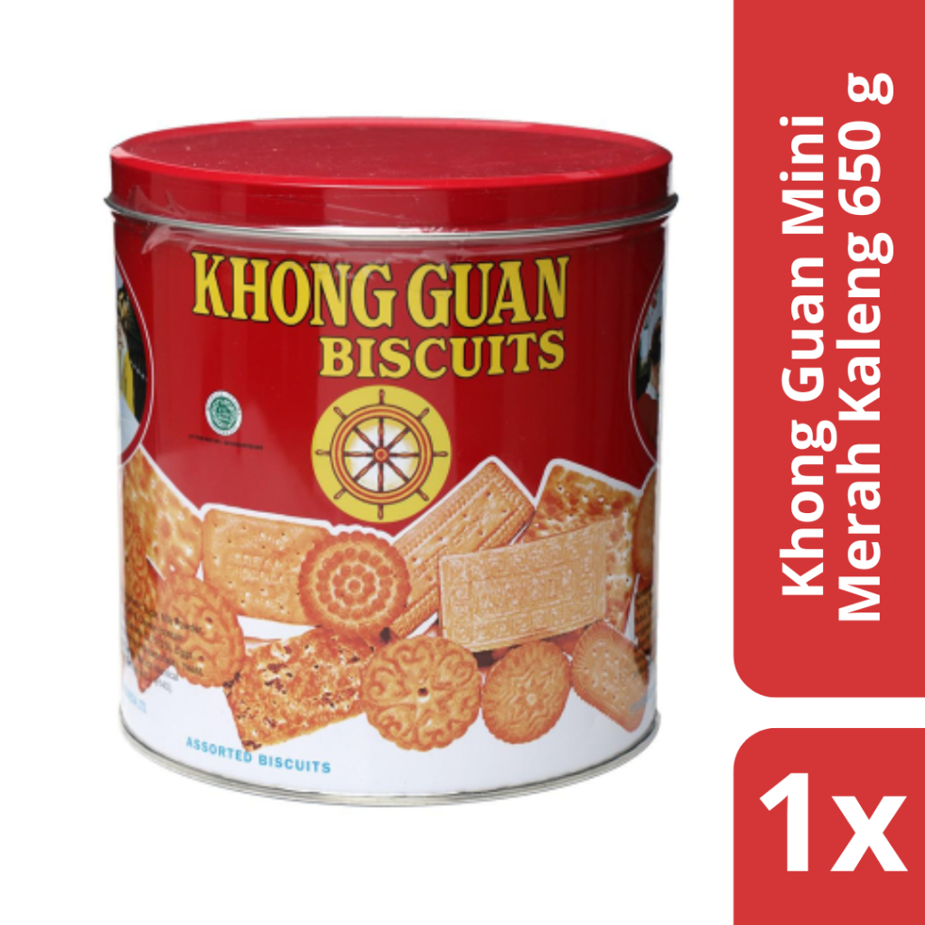 Jual Khong Guan Mini Biskuit Assorted Merah Kaleng 650 g | Shopee Indonesia