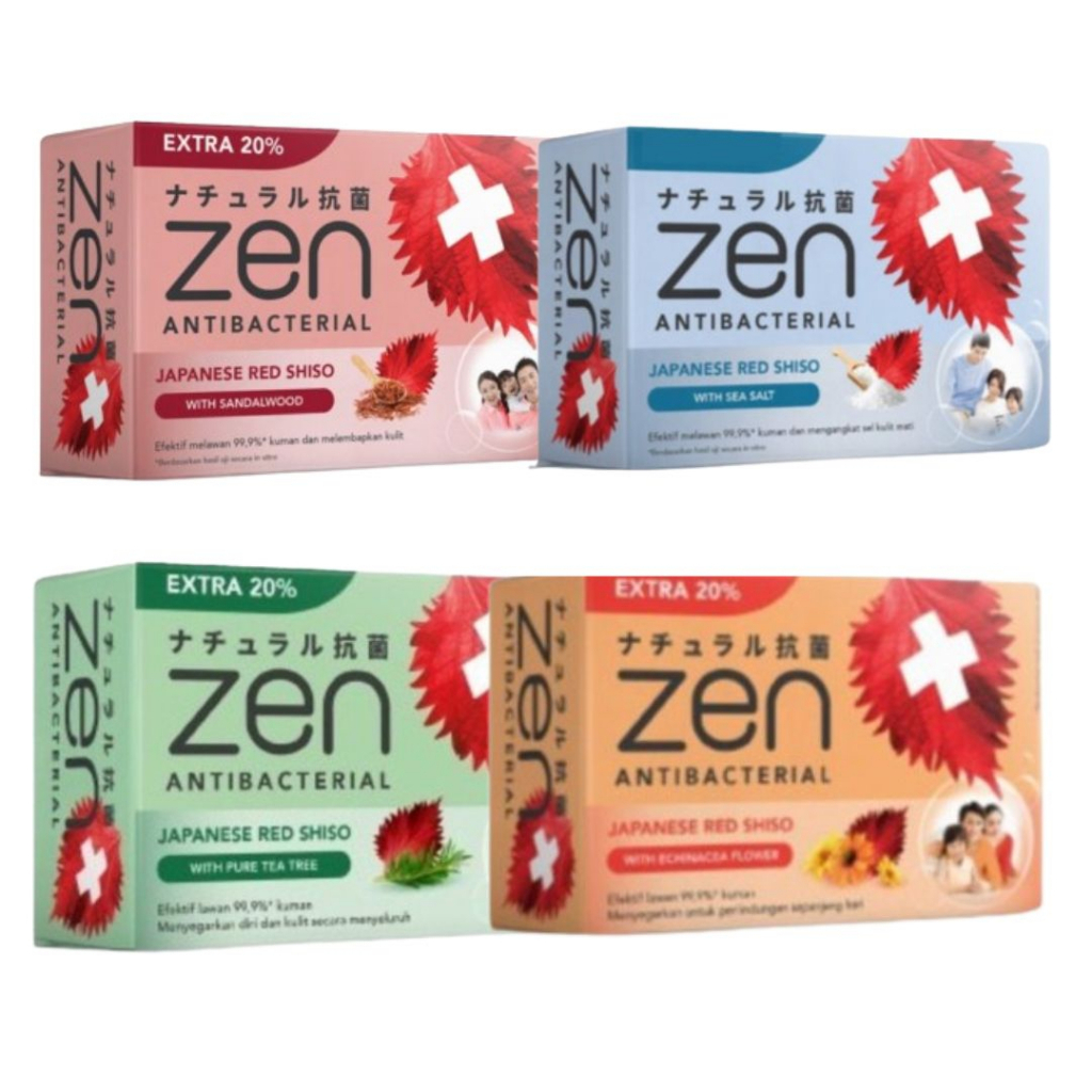 Jual Zen antibacterial sabun mandi batang isi 4 x 60 gram (jupiter ...