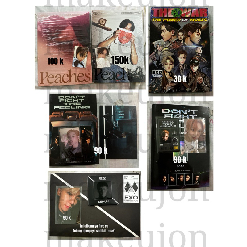 Jual Album Unsaled Exo Obsession, Exo Kai Peaches, Exo the War (Power ...