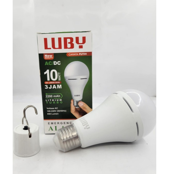 Jual LUBY ALADDIN 10WATT / LAMPU LED EMERGENCY 10W / LAMPU AC DC 10Watt / 10W CAHAYA PUTIH ...