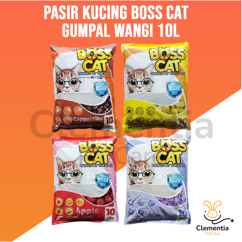 Jual Pasir Kucing gumpal 10L BOSSCAT -Pasir Gumpal Wangi Bos Cat 10 L | Shopee Indonesia