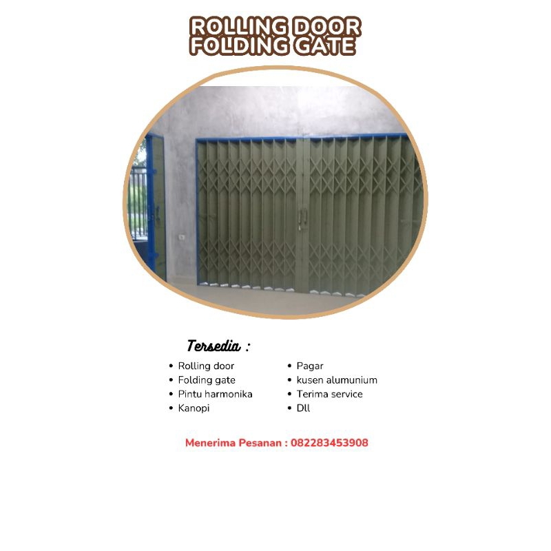 Jual pusat rolling door folding gate pintu harmonika | Shopee Indonesia
