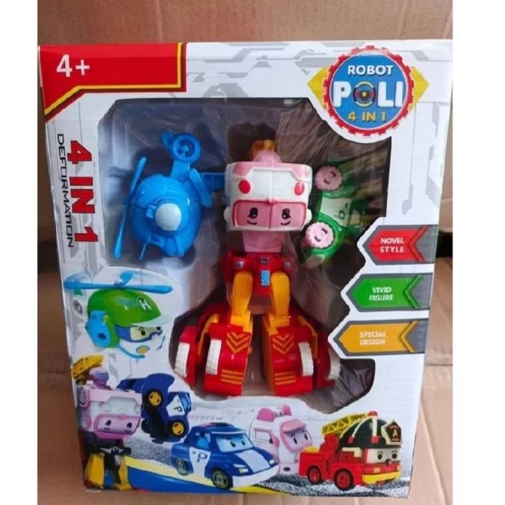 Jual Mainan Robot Poli Robocar Isi 4 Pcs Bisa Berubah Jadi Robot 2in1 ...