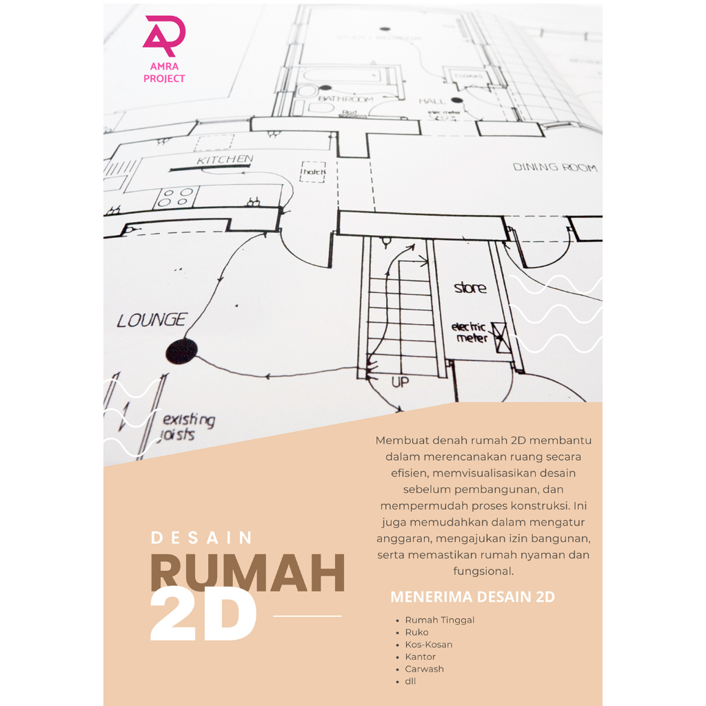 Jual Jasa Gambar Denah Rumah 2D | Desain Arsitek Site Plan Bangunan ...