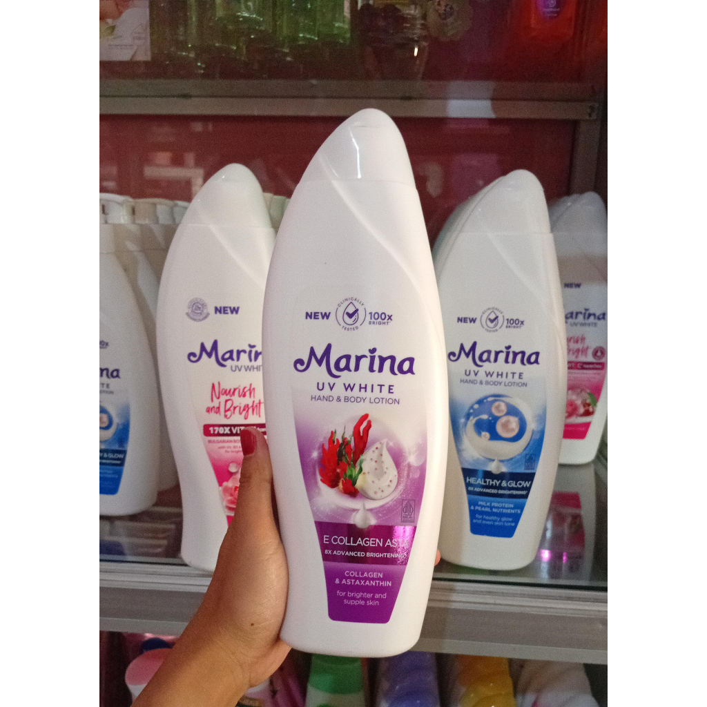 Jual New Marina HB Besar UV White Hand & Body Lotion 100x Bright 460ml ...