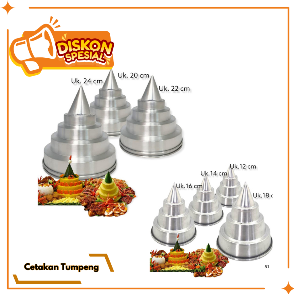 Jual Cetakan tumpeng susun cetakan tumpeng berbagai ukuran bahan ...