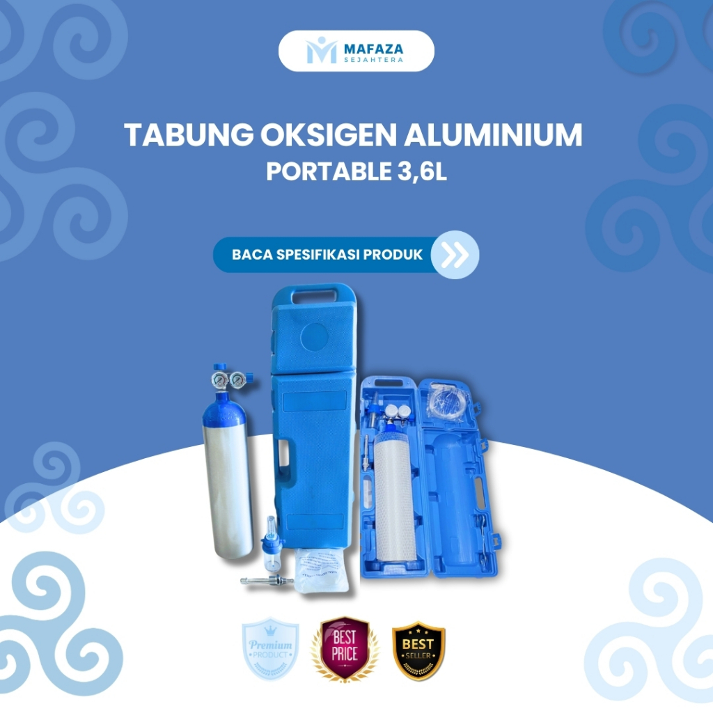 Jual Tabung oksigen aluminium portable 3,6L | Shopee Indonesia