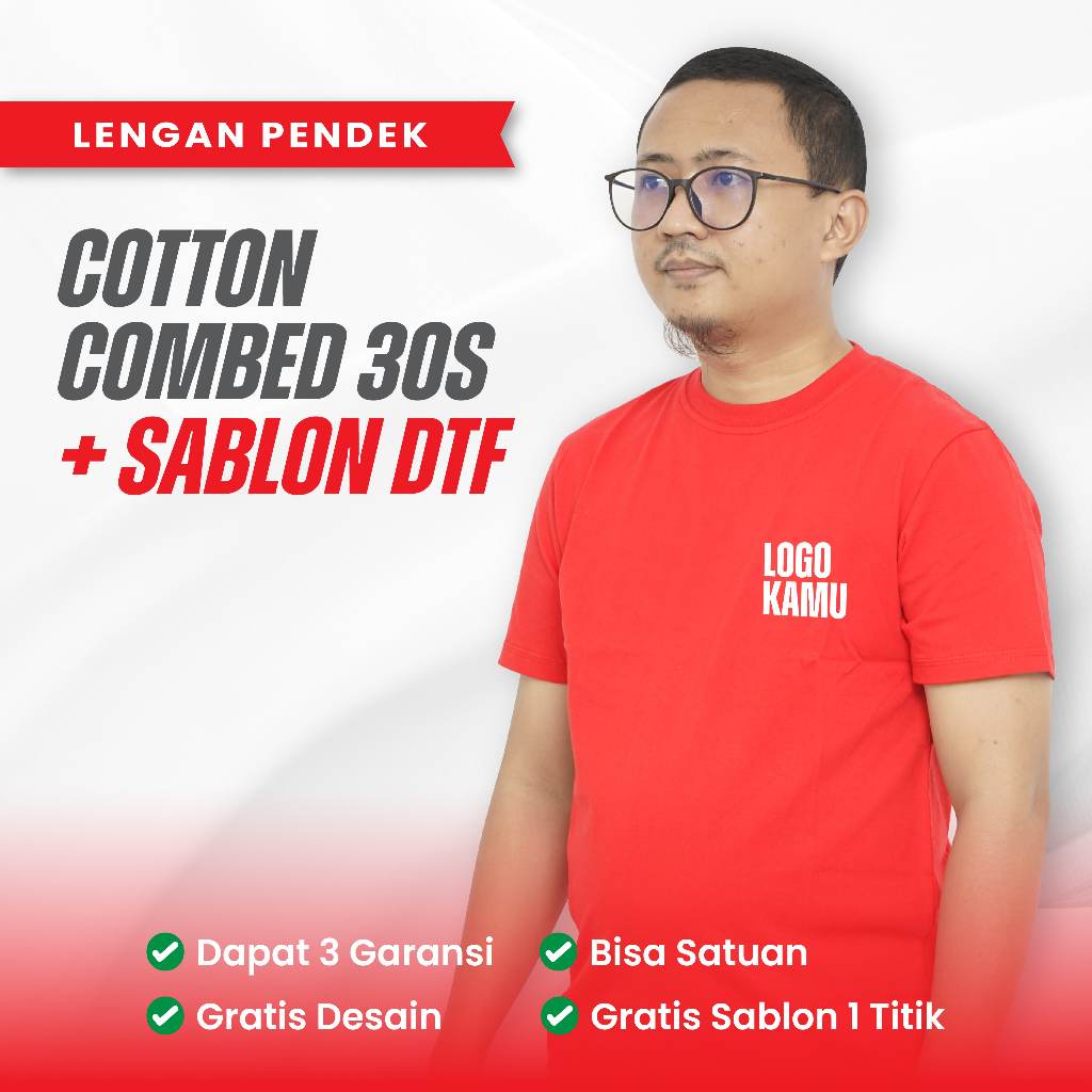 Jual KAOS SABLON CUSTOM SATUAN COTTON COMBED 30S | SERAGAM KERJA KARYAWAN TOKO | DESAIN LOGO ...