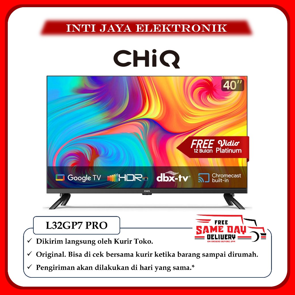Jual 【Google TV】CHiQ 32 inch Smart TV HDR10+DBX Dolby Audio Google Assistant Netflix Youtube ...