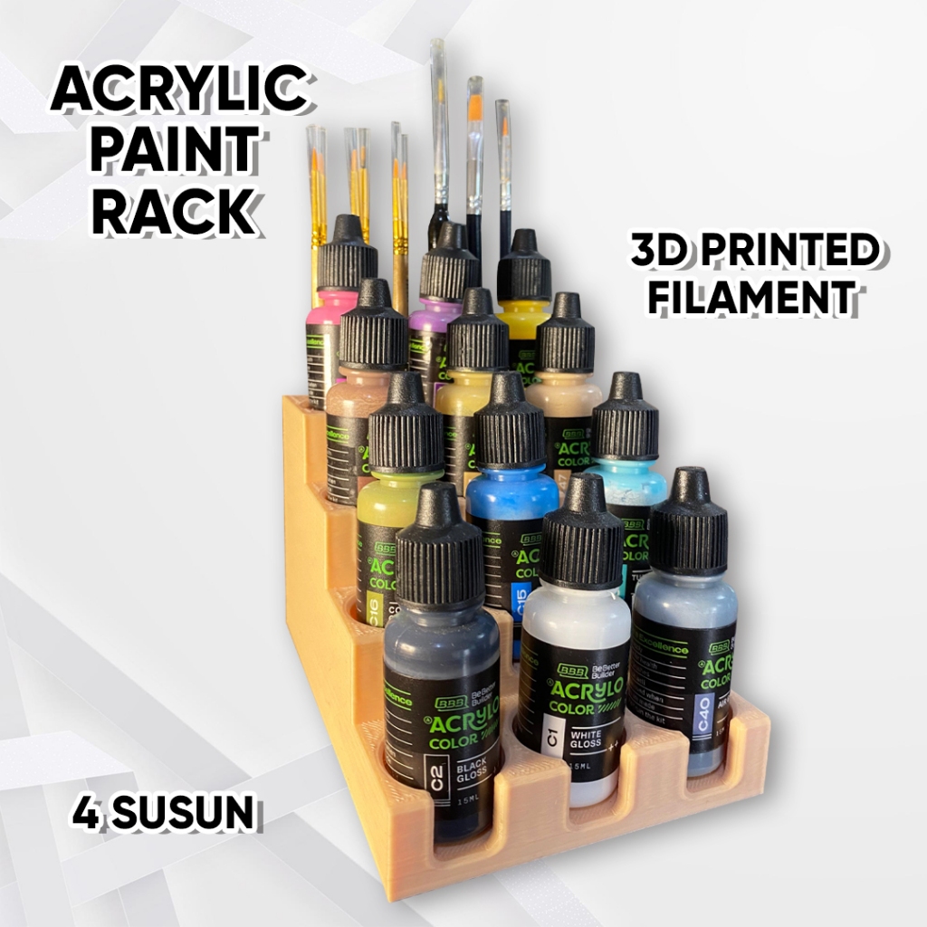 Jual Rak Organizer Cat Akrilik / tempat cat akrilik / rak cat hobi ...