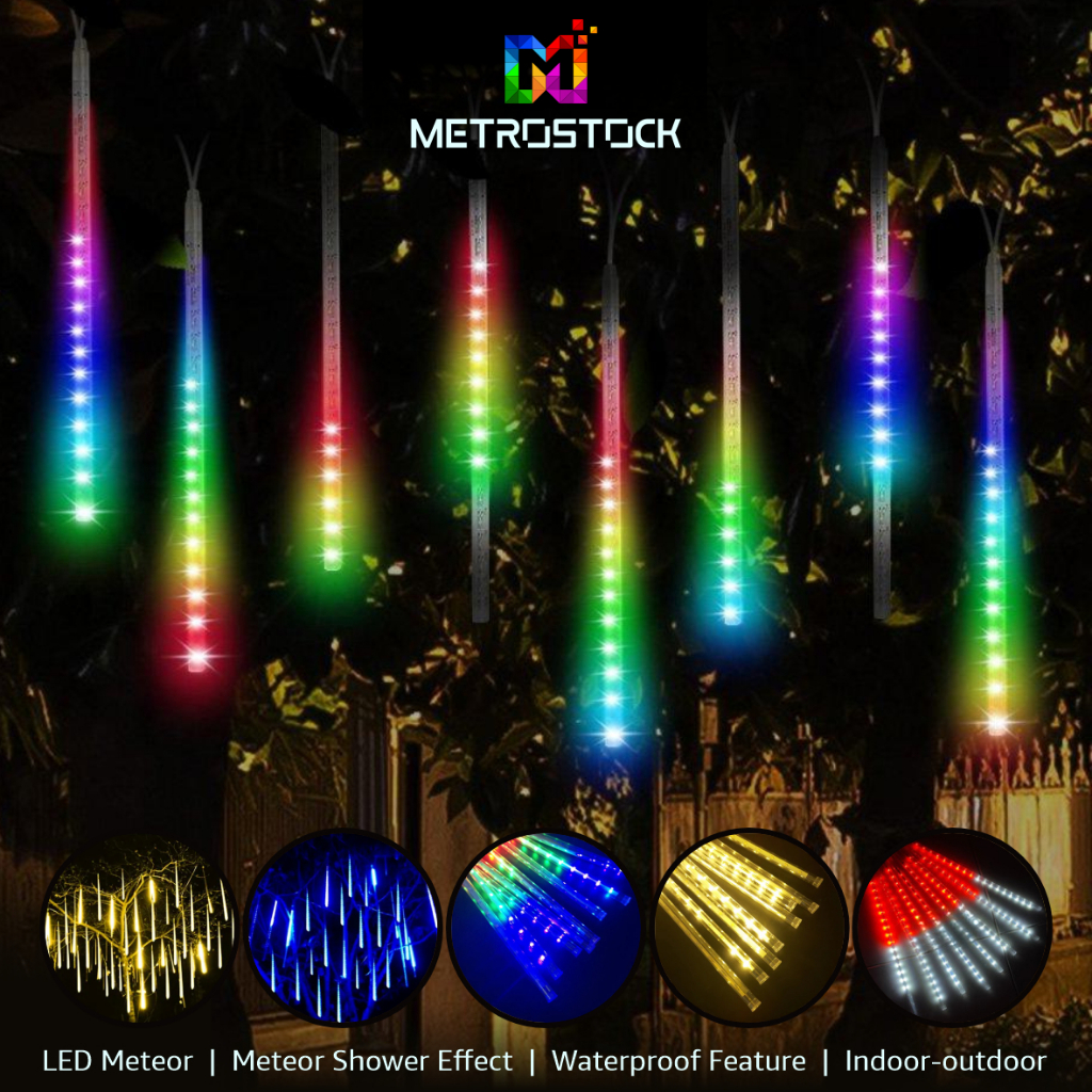 Jual Lampu meteor shower lights efek LED RGB merah putih warm white ...
