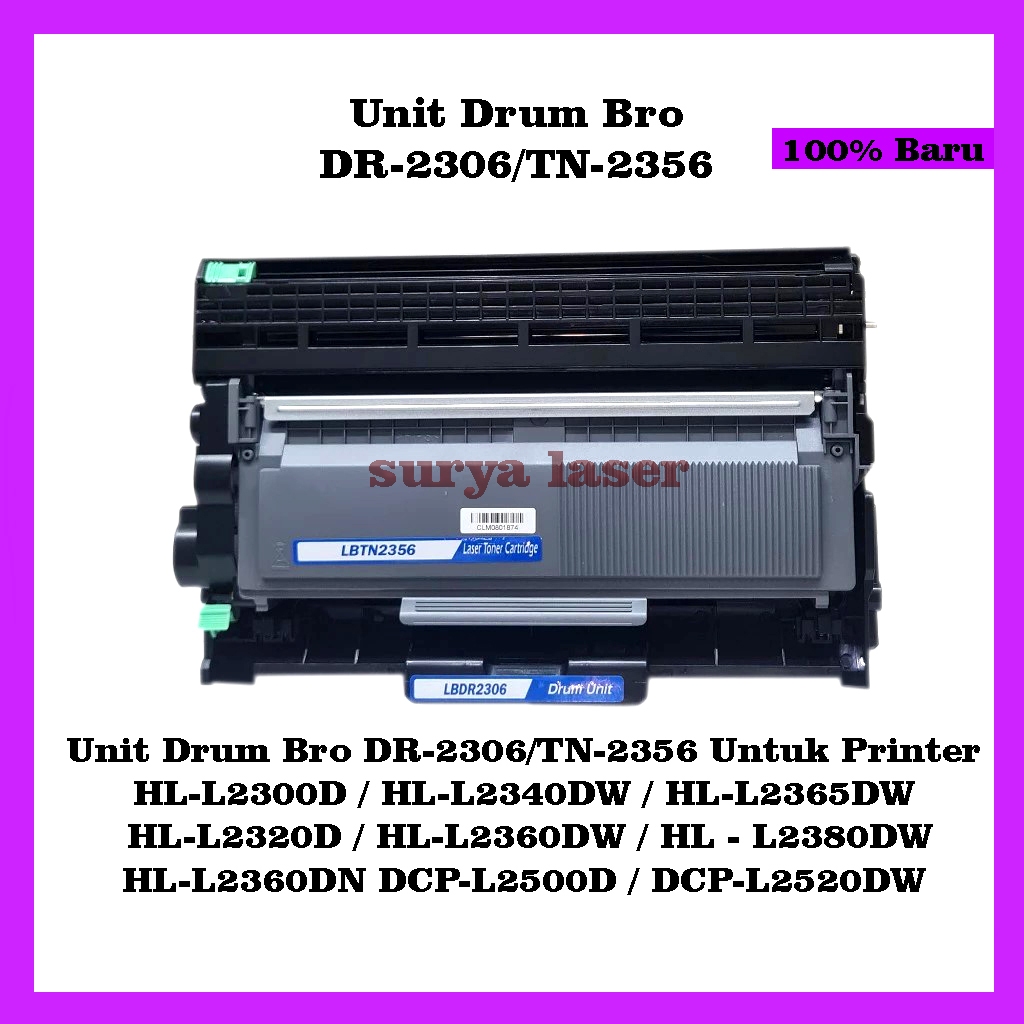 Jual Unit Drum Bro DR-2306/TN-2356 untuk Printer HL-2360/DCP-L2540DW ...