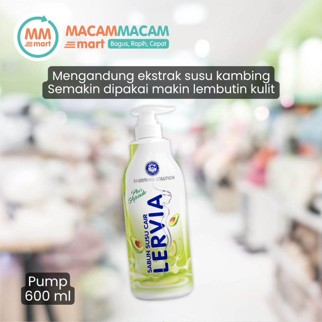 Jual LERVIA Sabun Susu Avocado Botol 600mL | Shopee Indonesia