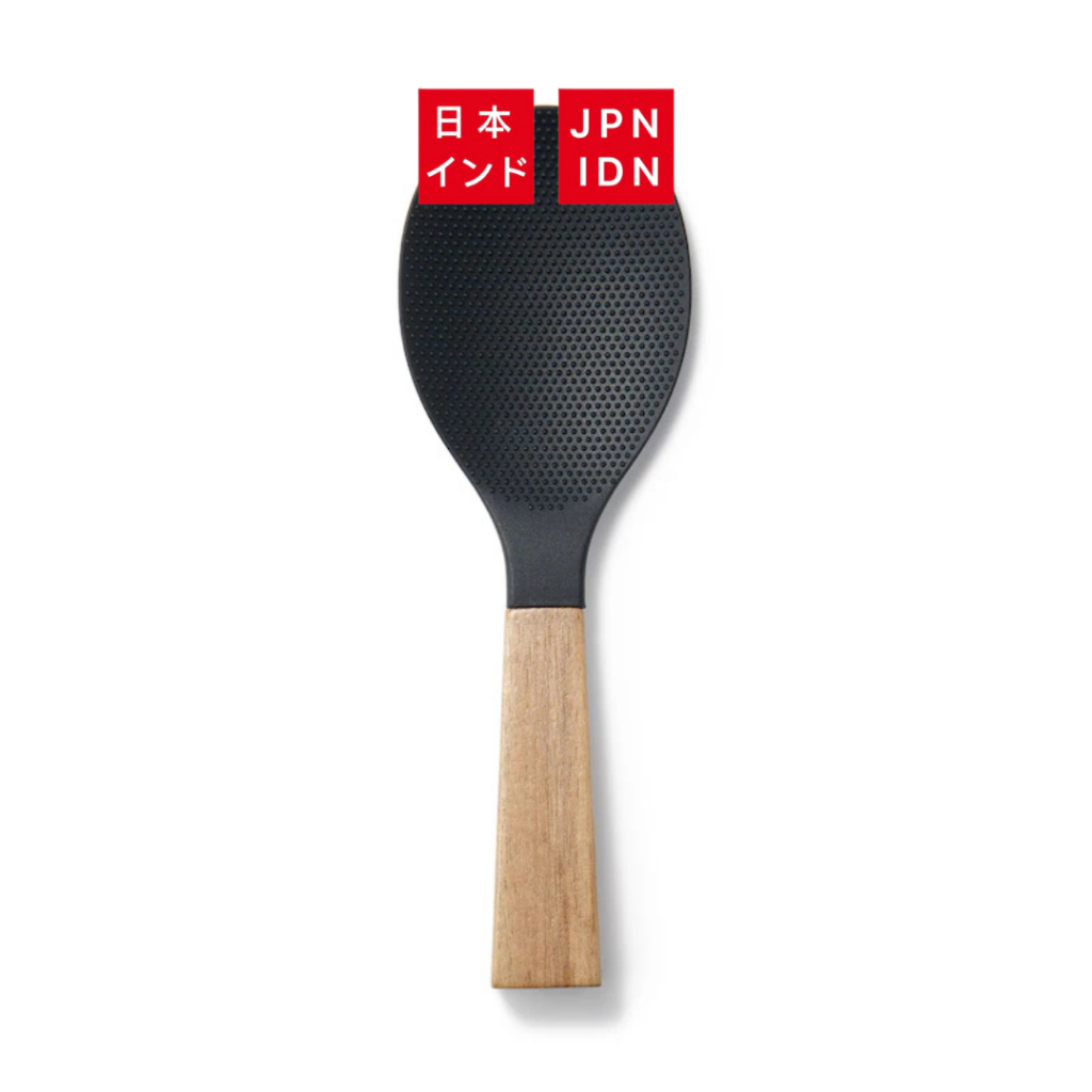 Jual [Pre Order] MUJI - Wooden handle silicone rice scoop that can be ...