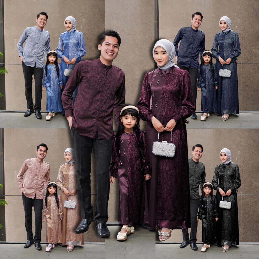 Jual Baju keluarga sarimbit lebaran baju muslim muslimah anak dewasa ...