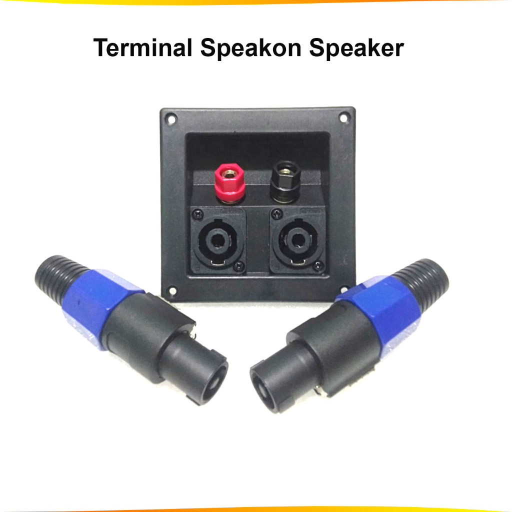 Jual Terminal Box Speaker Socket Binding + 2 Jek Speakon Buntut -Aksesoris Audio | Shopee Indonesia