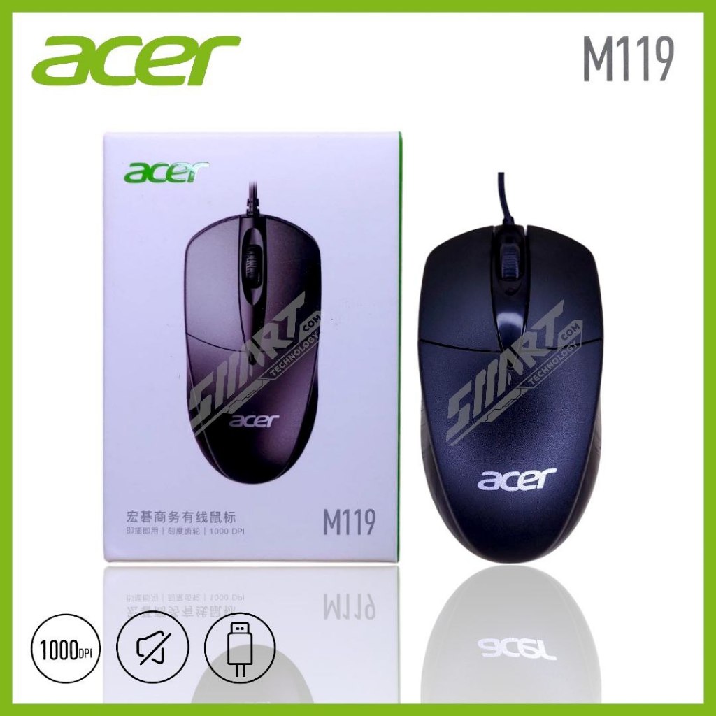 Jual Mouse USB Acer M119 Silent Click | Shopee Indonesia
