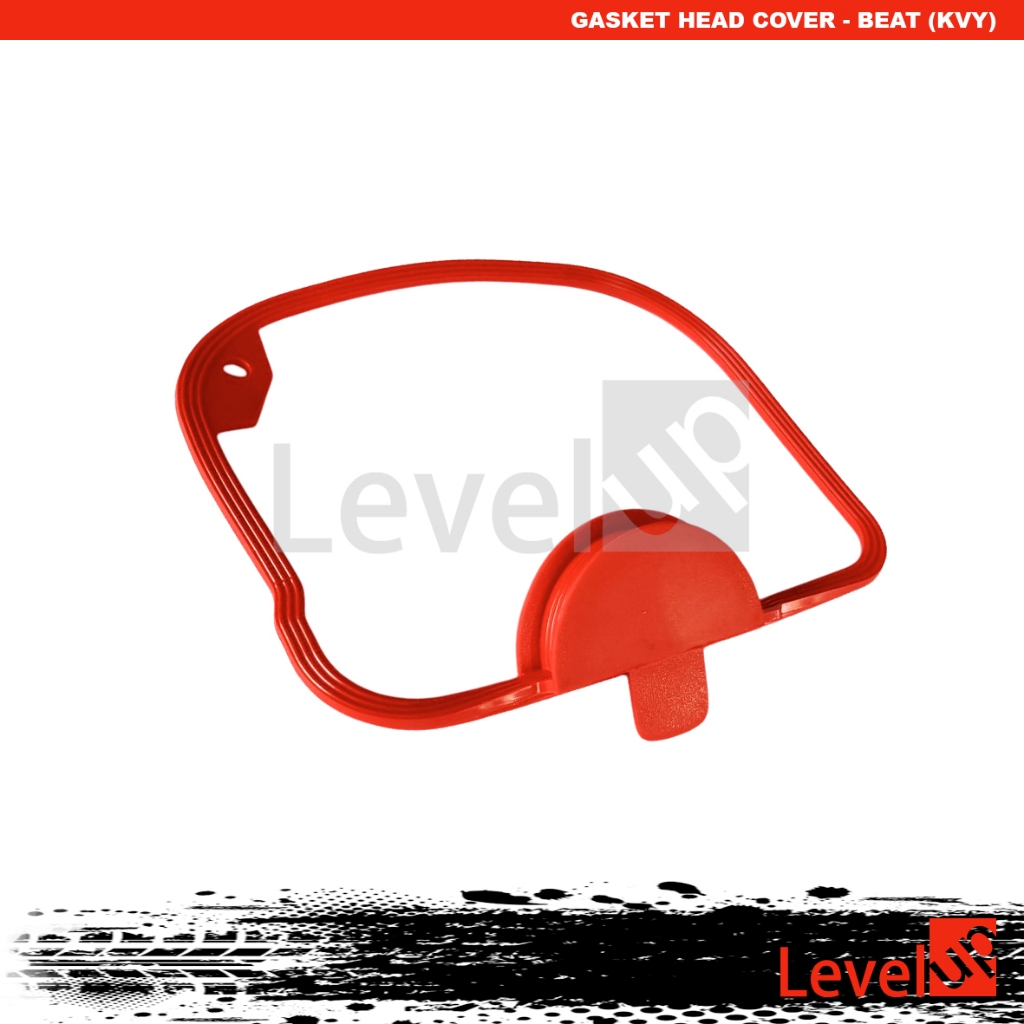 Jual Level Up Gasket Head Cover Red KVY Seal Head Beat Karburator Beat ...
