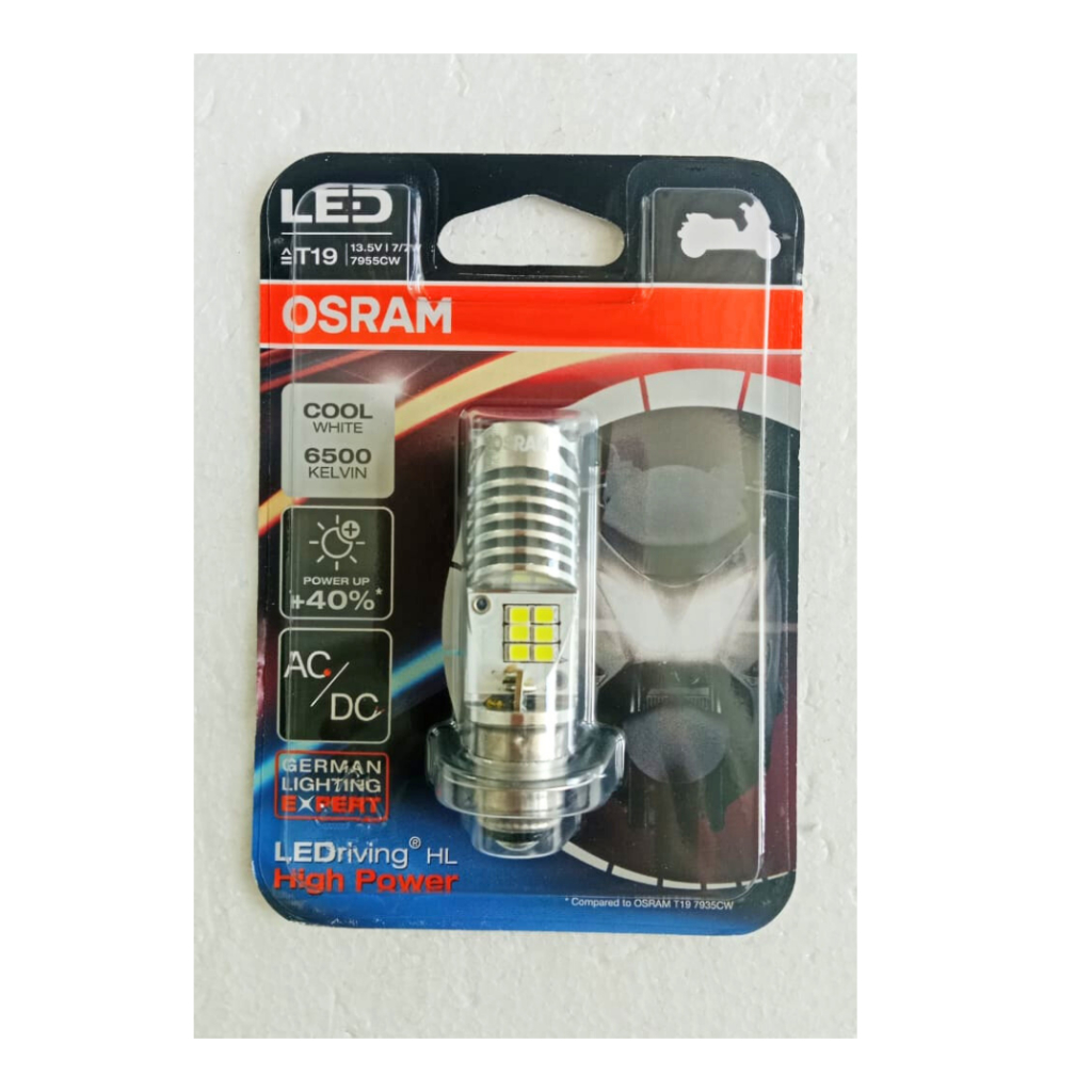 Jual Bohlam LED H6 Osram Motor Depan K1 T19 6500 Kelvin AC DC 7.7W 13.5V 7955CW German ...