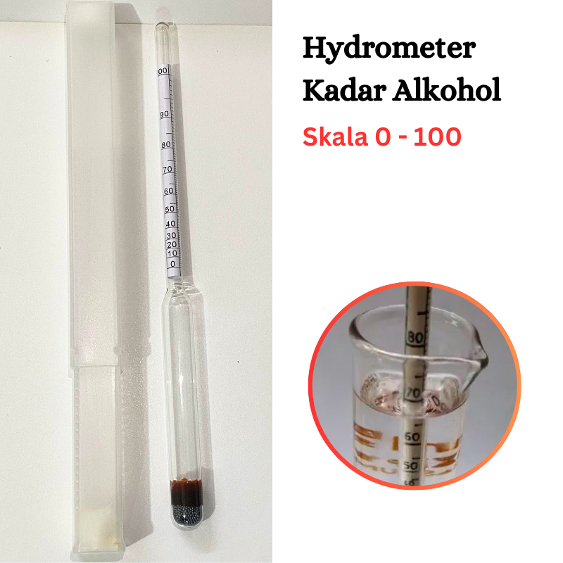 Jual Hydrometer alat ukur uji kadar alkohol ethanol Alcohol Meter ...