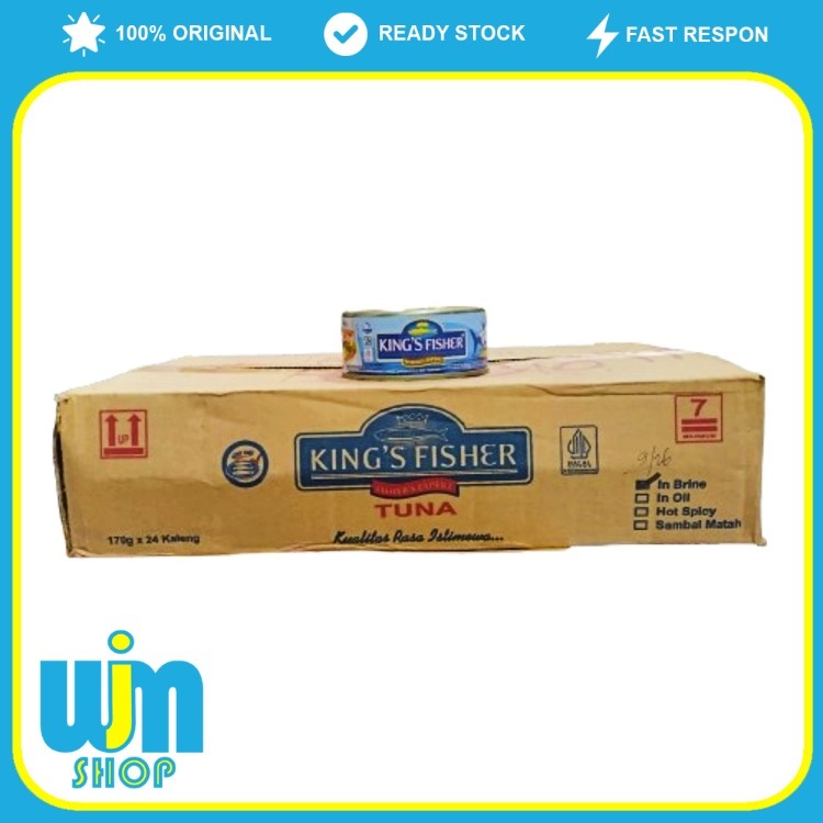 Jual King's Fisher Ikan Tuna Kaleng Chunk In Brine 170g x 24 pcs Dalam Larutan Garam | Shopee ...