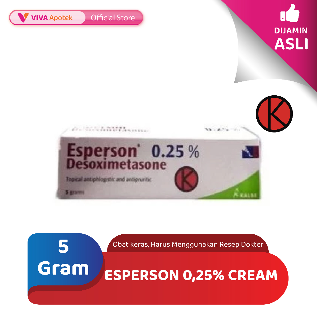 Jual Esperson 0,25% Cream / Radang Kulit/ Gatal (5 Gram) | Shopee Indonesia