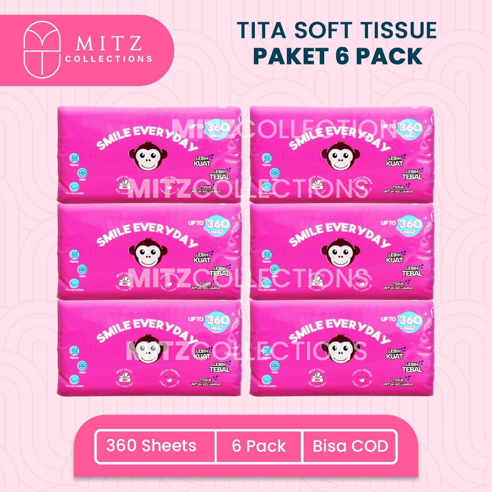 Jual Tita Soft Facial Tissue 180 Sheet [6 Pack] Tisu Wajah Tita Soft ...