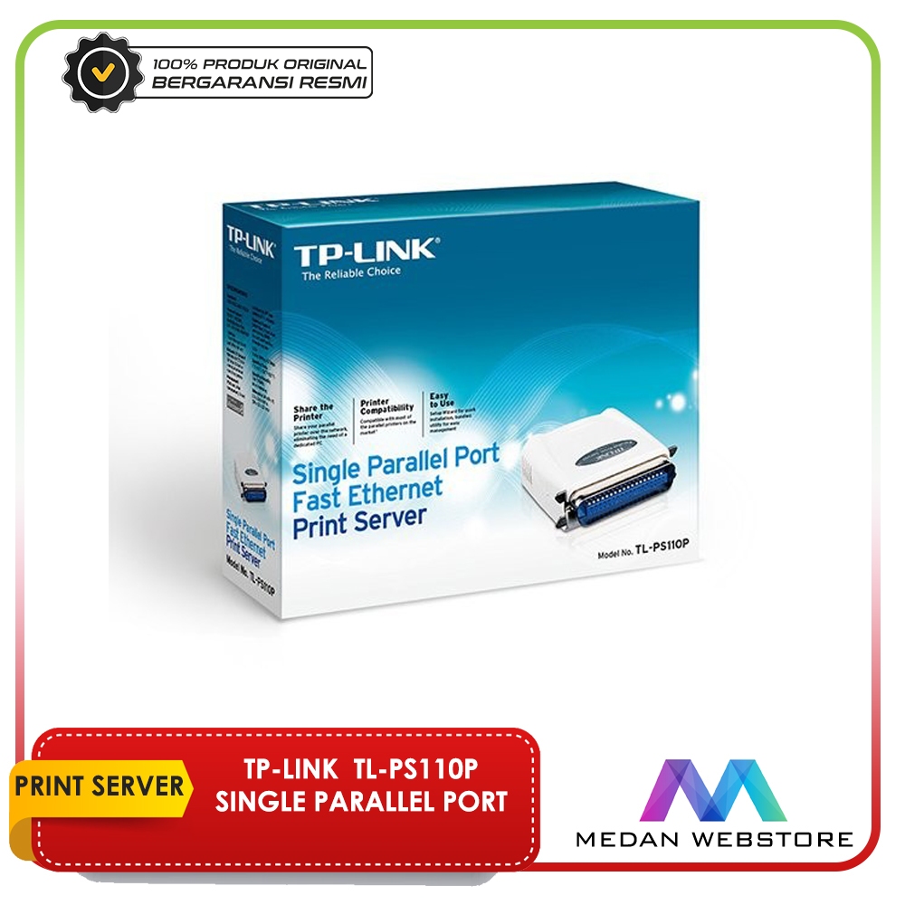 Jual TP-LINK Single Port Fast Ethernet Print Server TL- PS 110 P ...