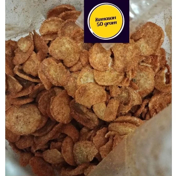 Jual Basreng bulat basreng koin renyah pedas gurih 100gram | Shopee ...