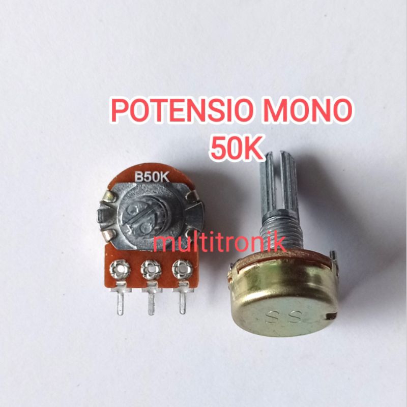 Jual Potensio Mono 50K China Potensio meter mono B50K China | Shopee ...