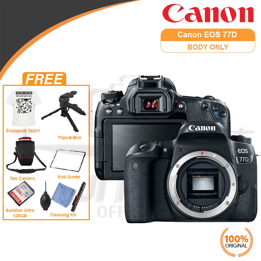 Jual Canon EOS 77D Body Only DSLR Camera Digital BO Original | Shopee ...
