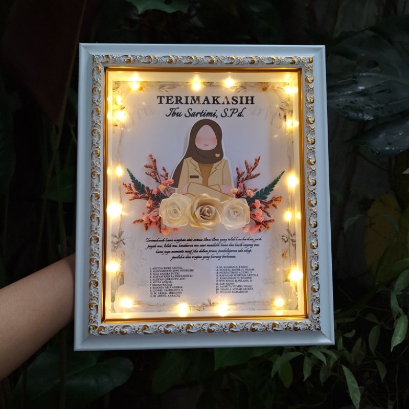 Jual BINGKAI HADIAH PERPISAHAN | FLOWERS FRAME BUNGA SATIN PITA ...