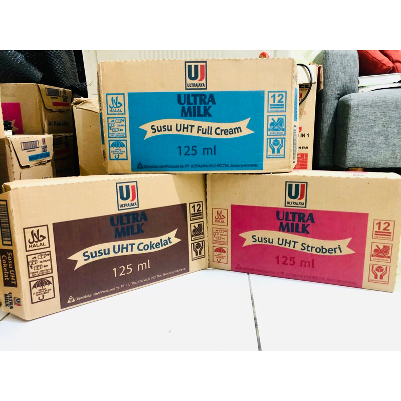 Jual Susu UHT Ultra Milk 125ml 1 karton isi 40pcs (1dos) | Shopee Indonesia