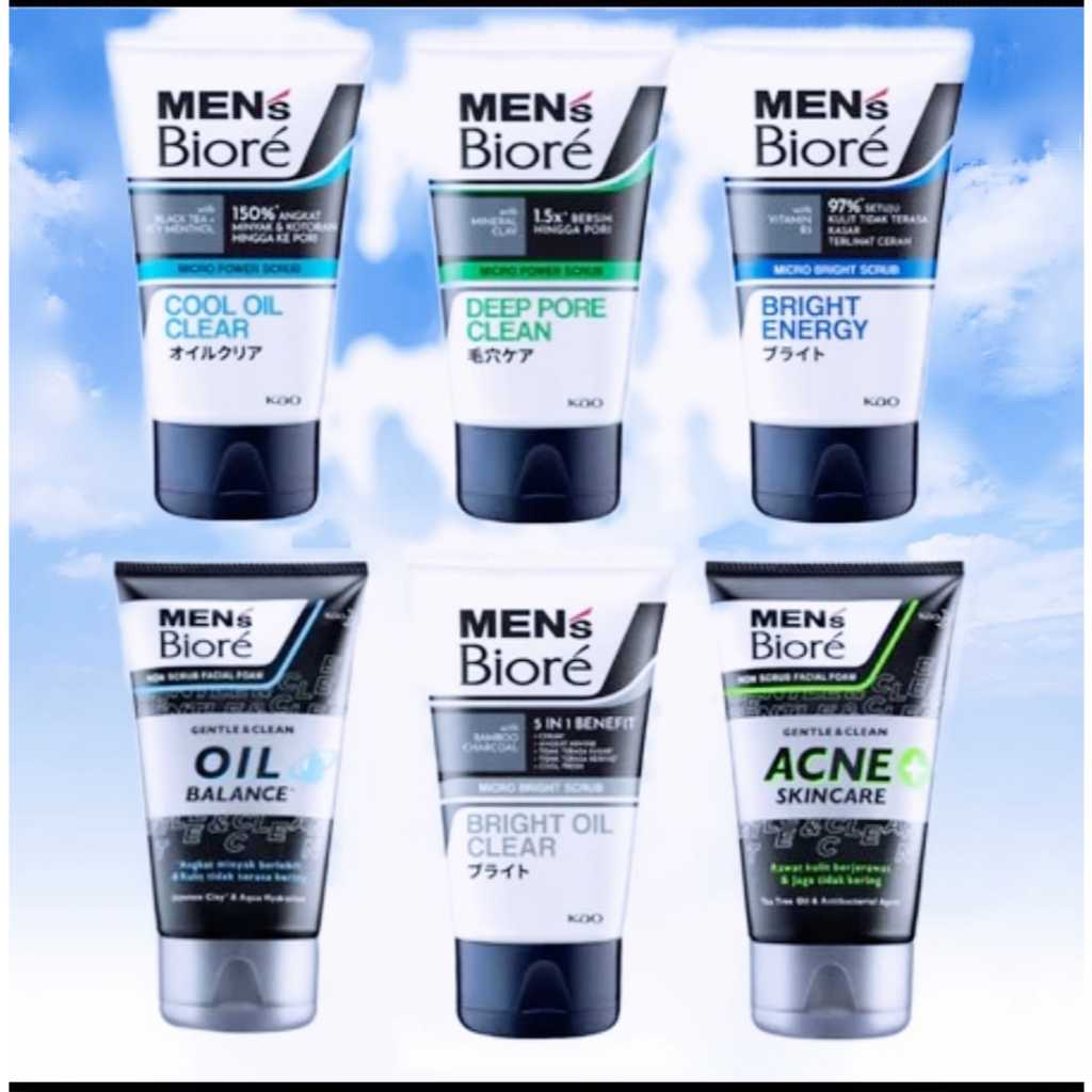 Jual BIORE MEN PENCUCI MUKA FACIAL FOAM 100 G ALL VARIAN [ BPOM ] | Shopee Indonesia