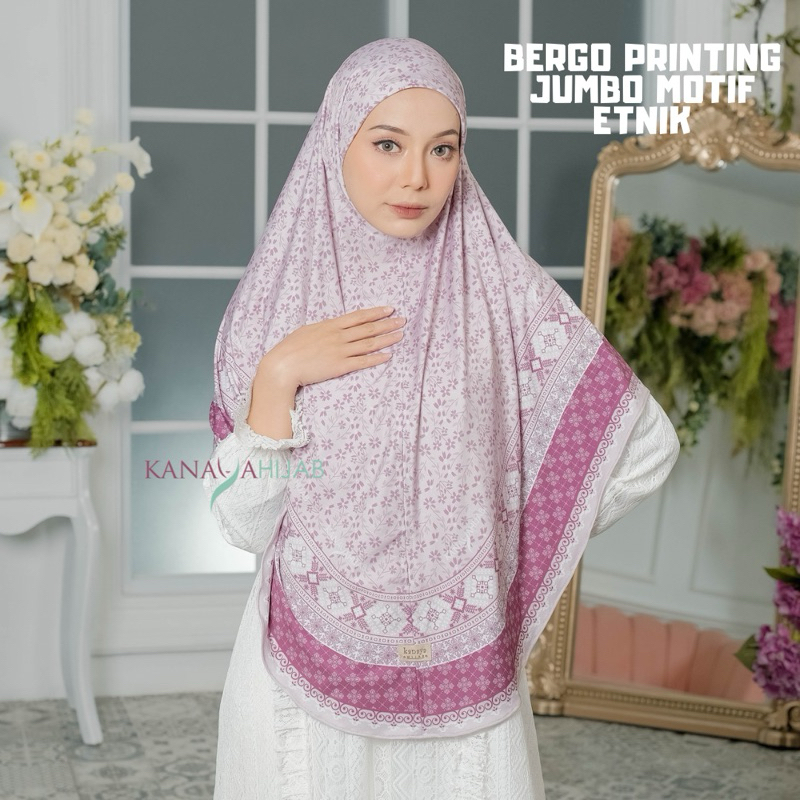 Jual Kanaya Jilbab Bergo Printing Premium Jumbo Motif Etnik | Shopee ...