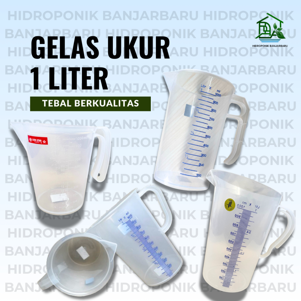 Jual GELAS UKUR GELAS TAKAR BUAT NUTRISI HIDROPONIK CAIR TAKARAN 1 ...