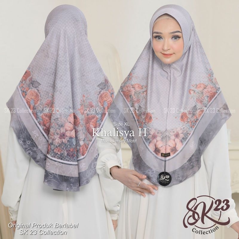Jual Hijab instan bergo motif sublim KHALISYA (H) XL ORI SK23 ...