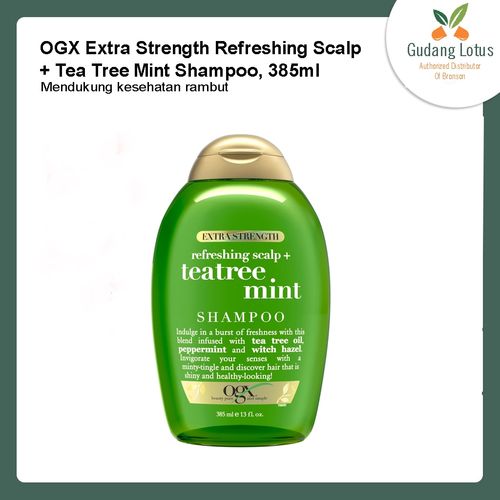 Jual OGX Extra Strength Refreshing Scalp + Tea Tree Mint Shampoo, 385ml ...