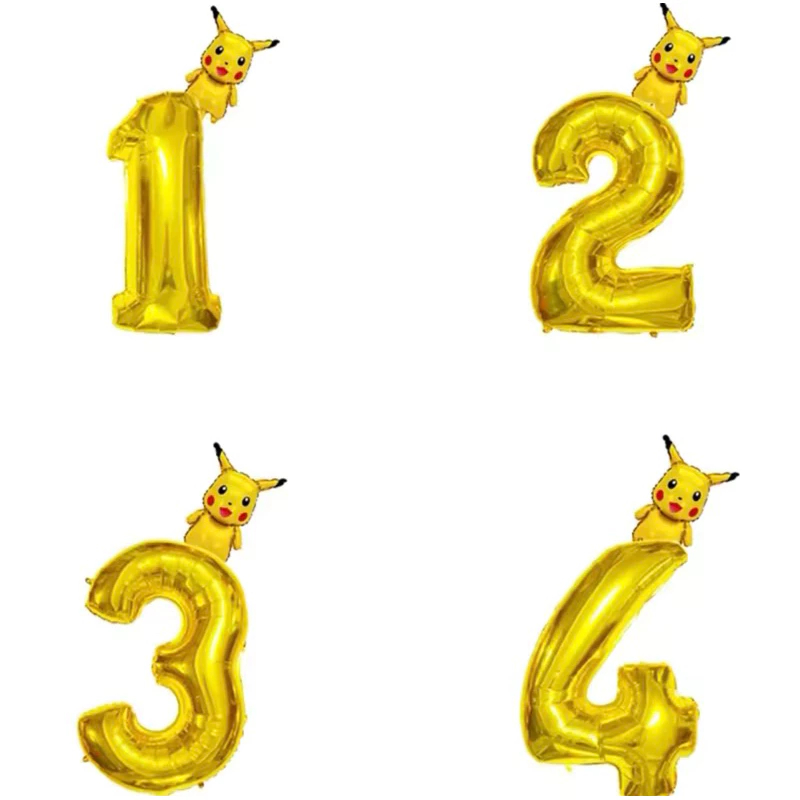 Jual Balon Pikachu Angka Jumbo 80cm Pokemon | Shopee Indonesia